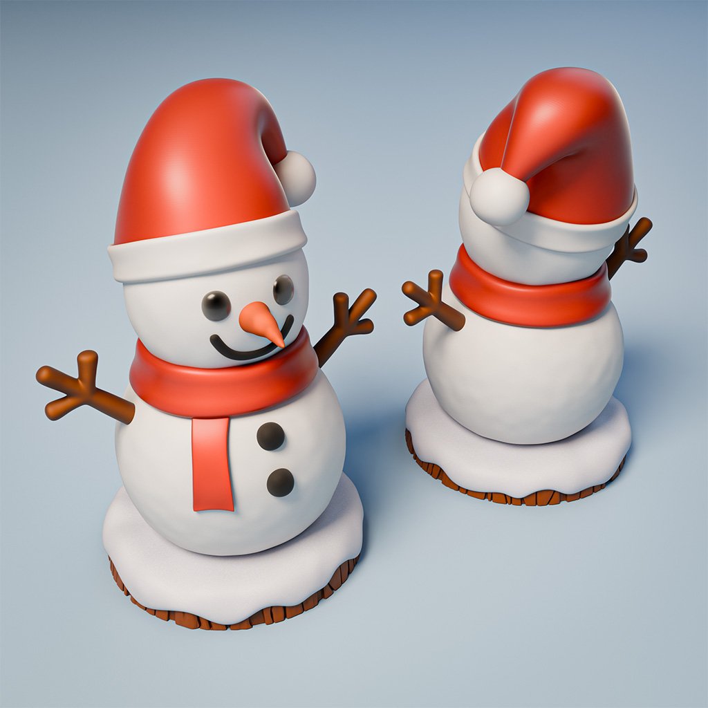 BlenderKit | Download the SnowMan printable