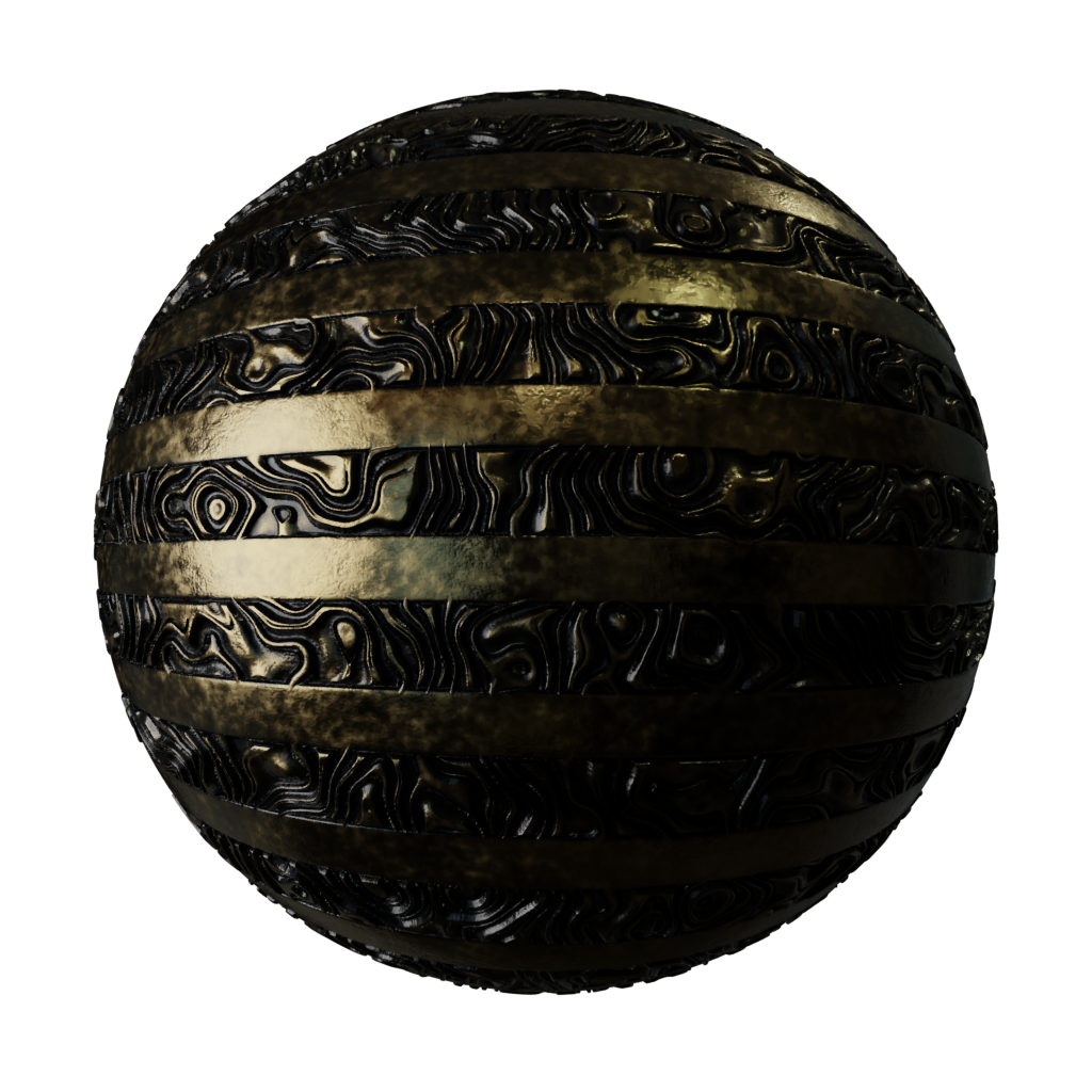 Fantasy old brass 17 | FREE 3D metal materials | BlenderKit