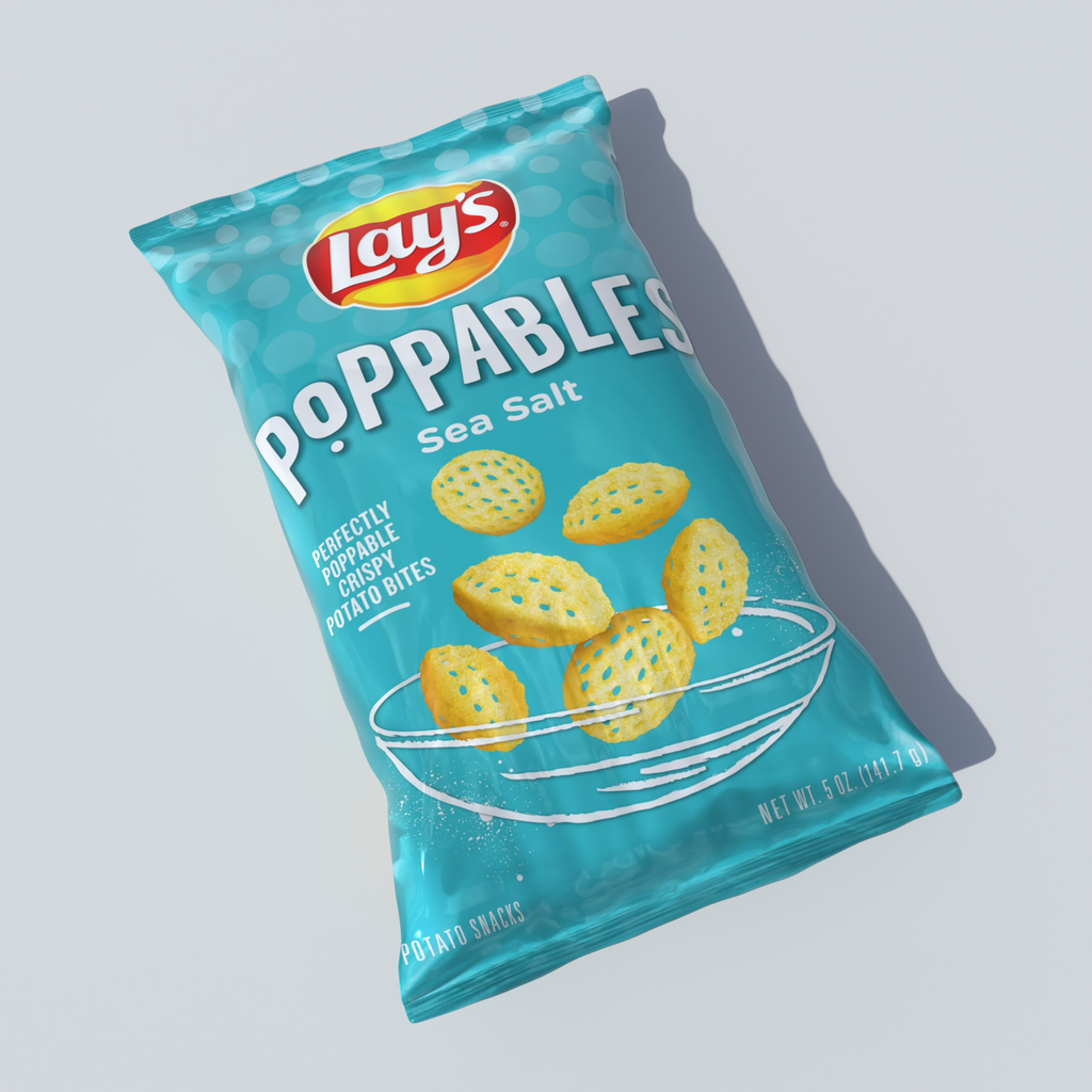 Lays Poppable Sea Salt Chips | Food / Drinks models | BlenderKit