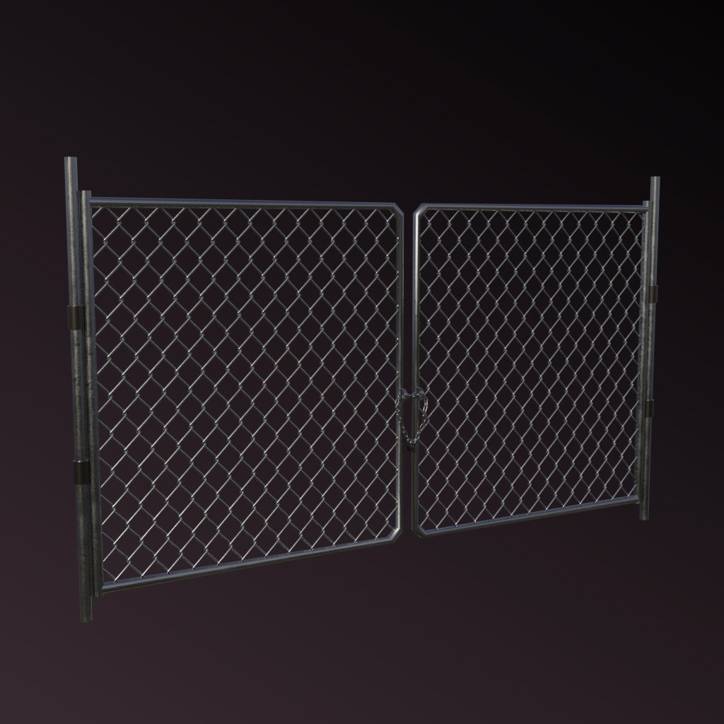Military gate v1 | Fences models | BlenderKit