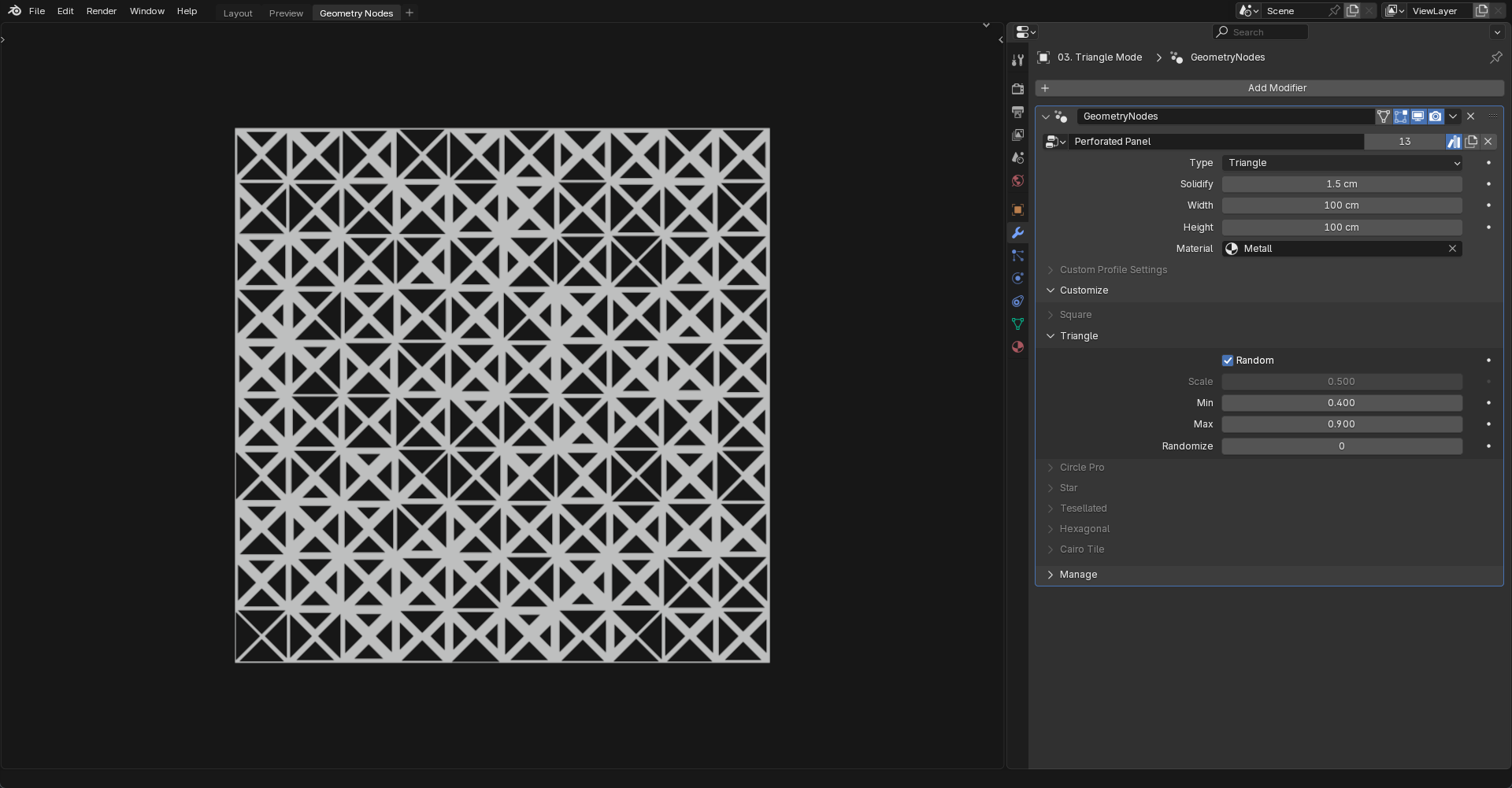 Perforated Panel | BlenderKit