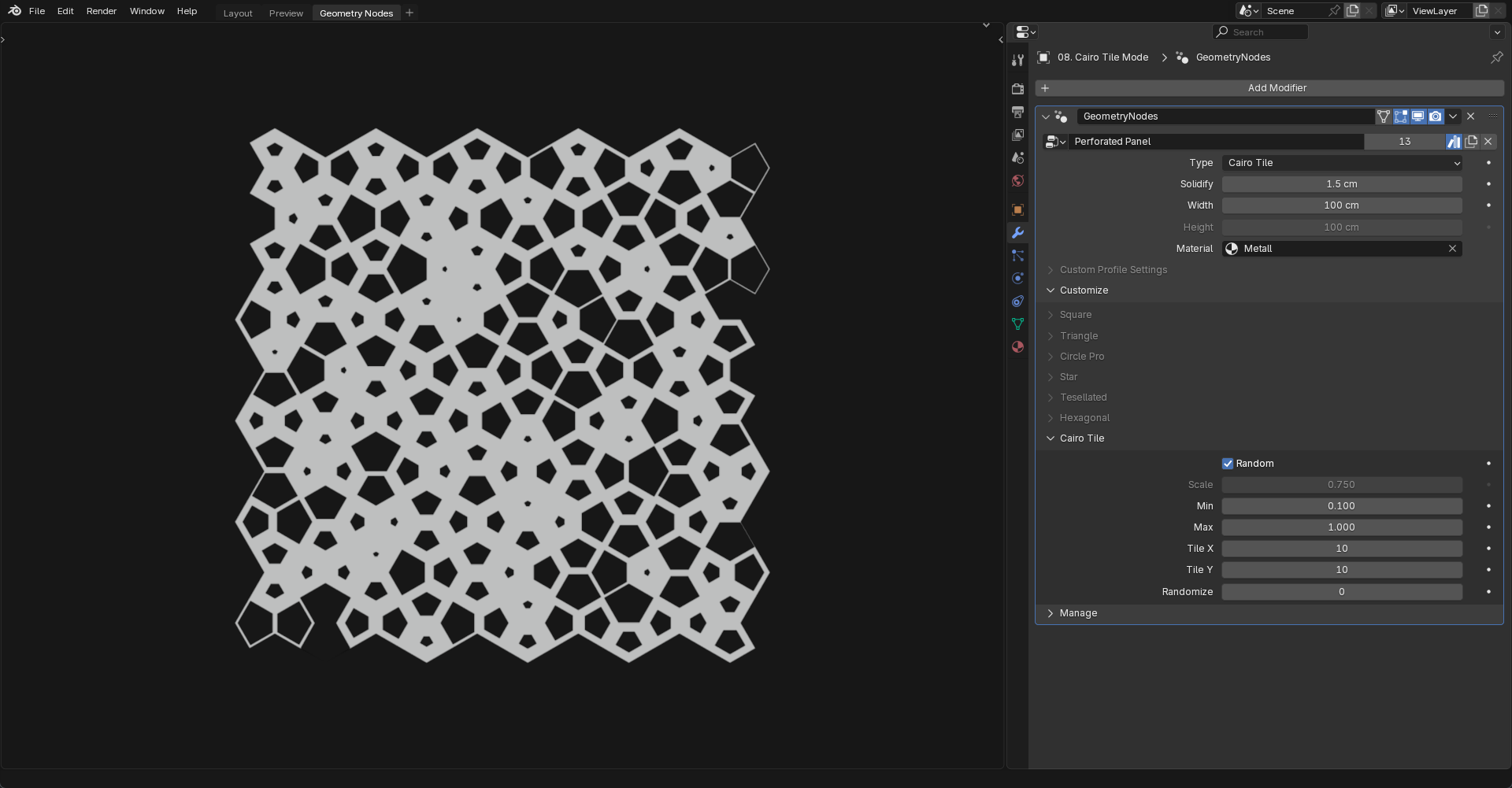 Perforated Panel | BlenderKit