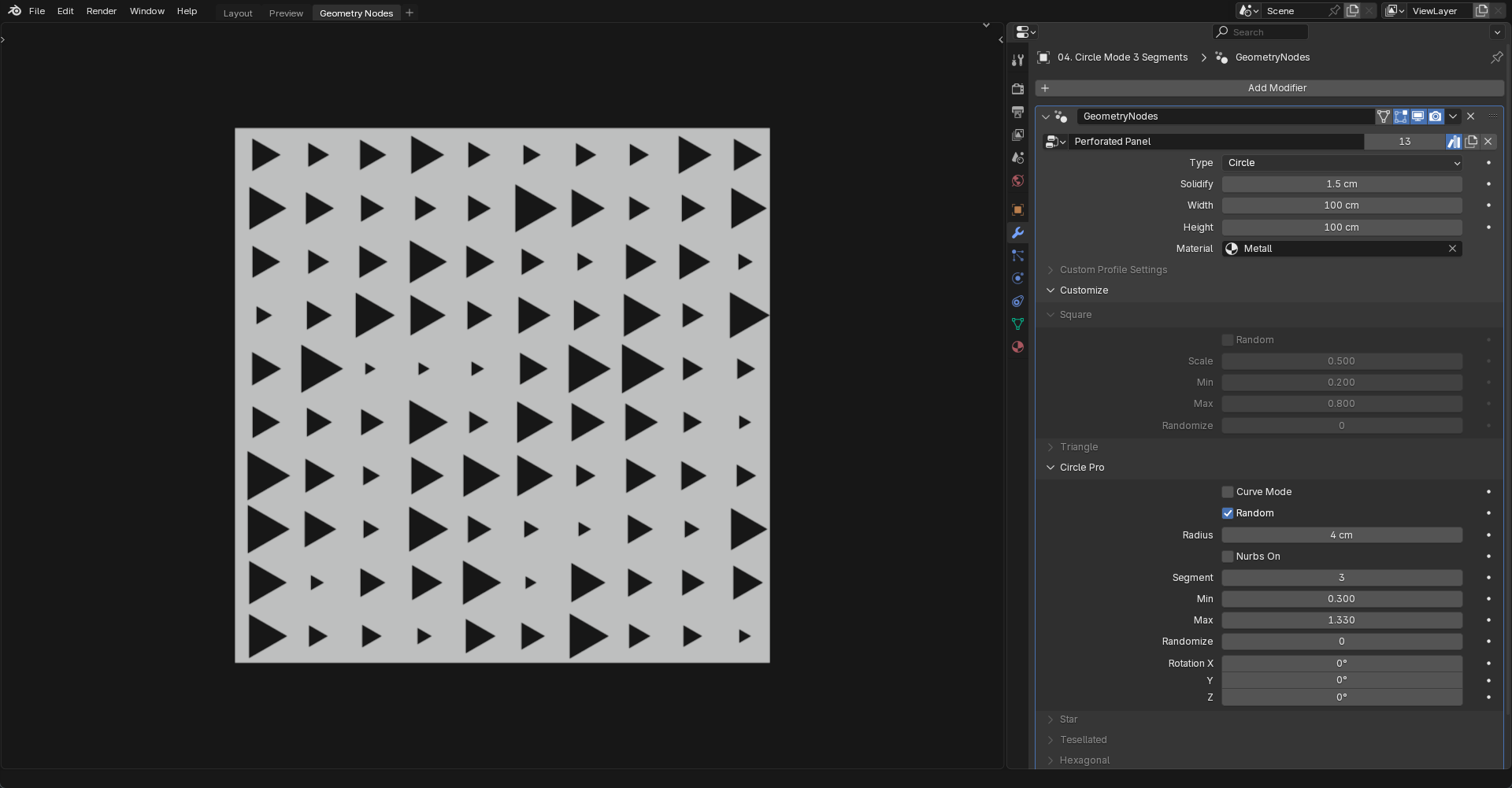 Perforated Panel | BlenderKit