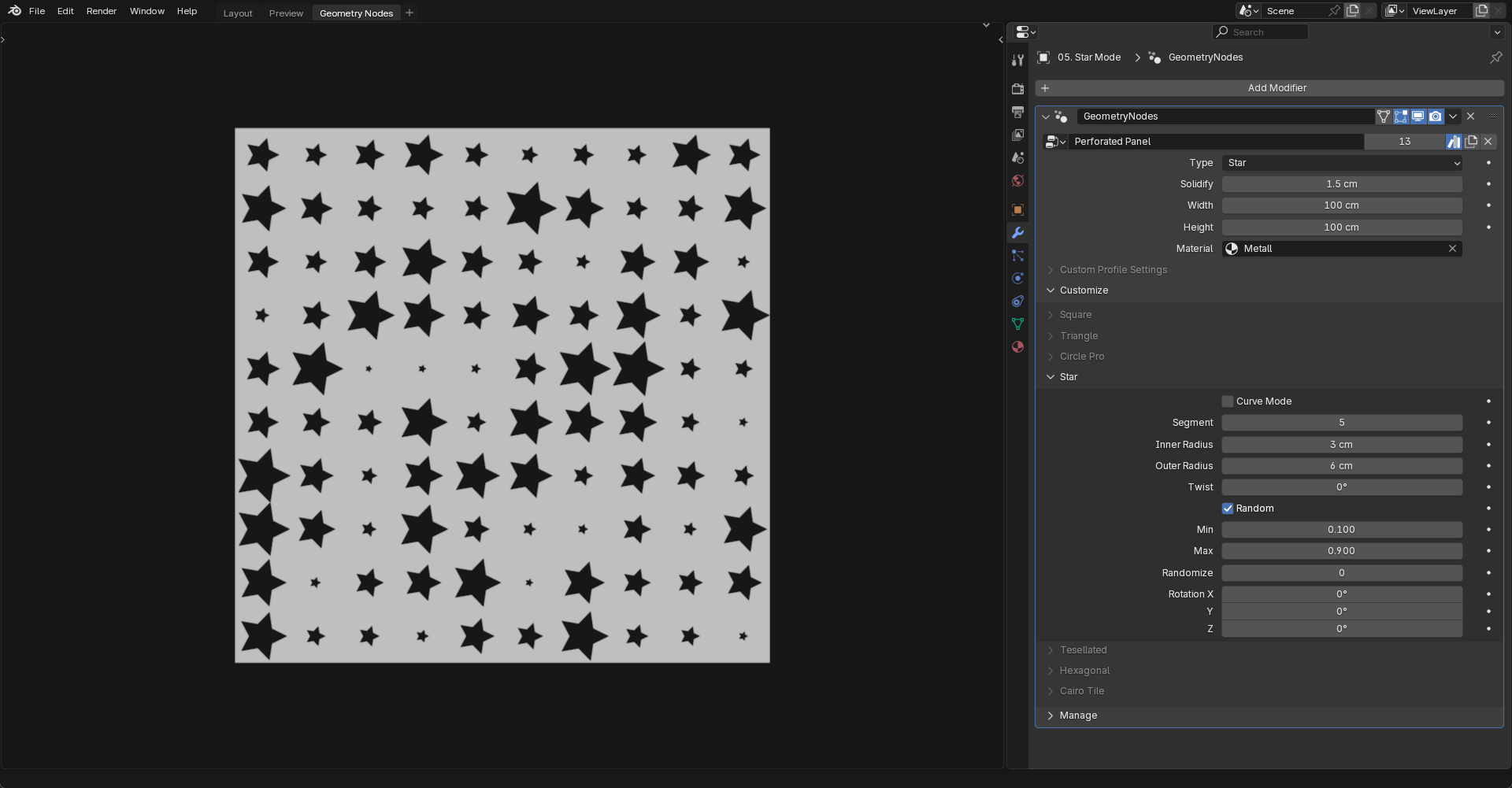 Perforated Panel | BlenderKit