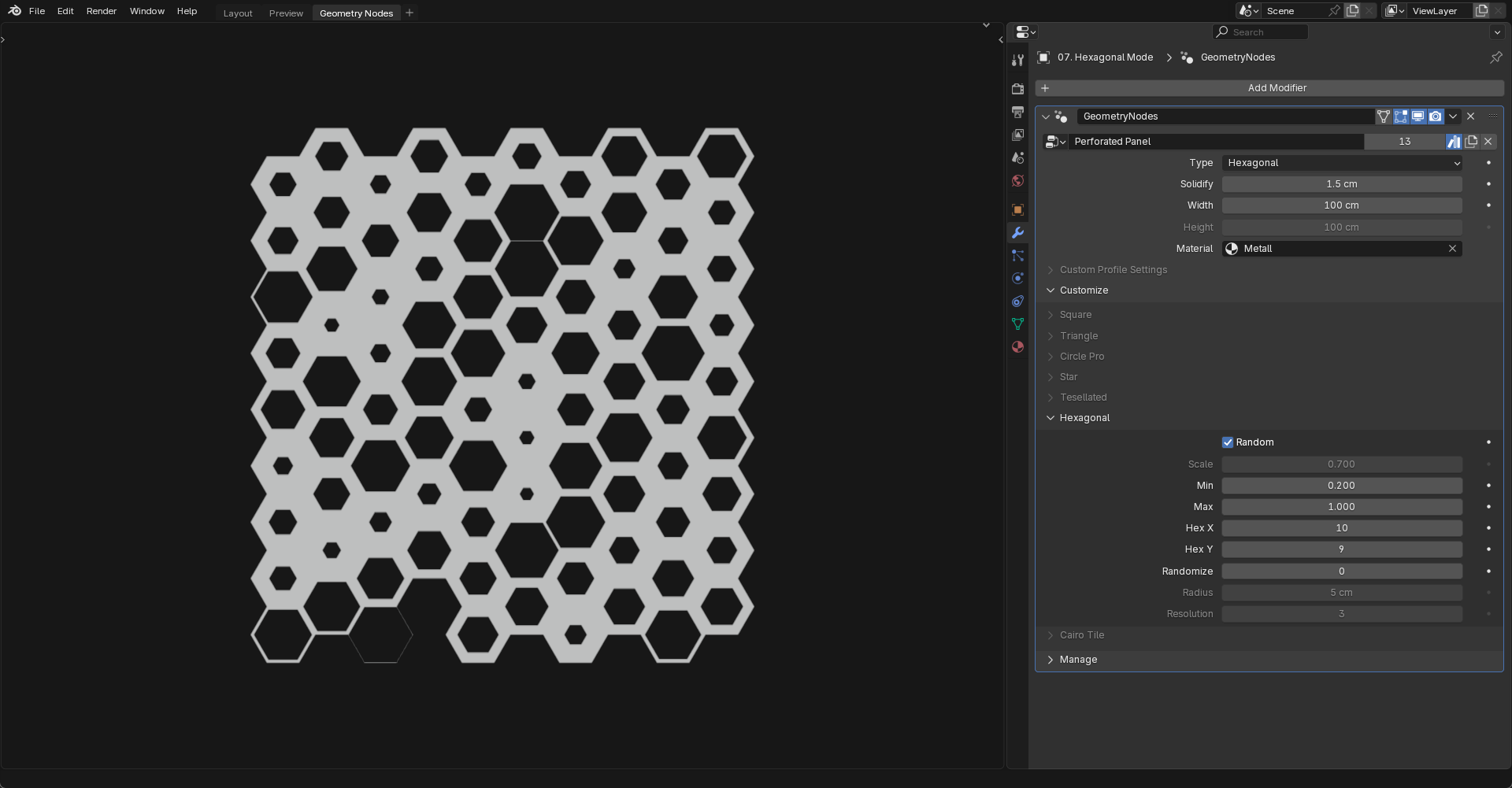 Perforated Panel | BlenderKit