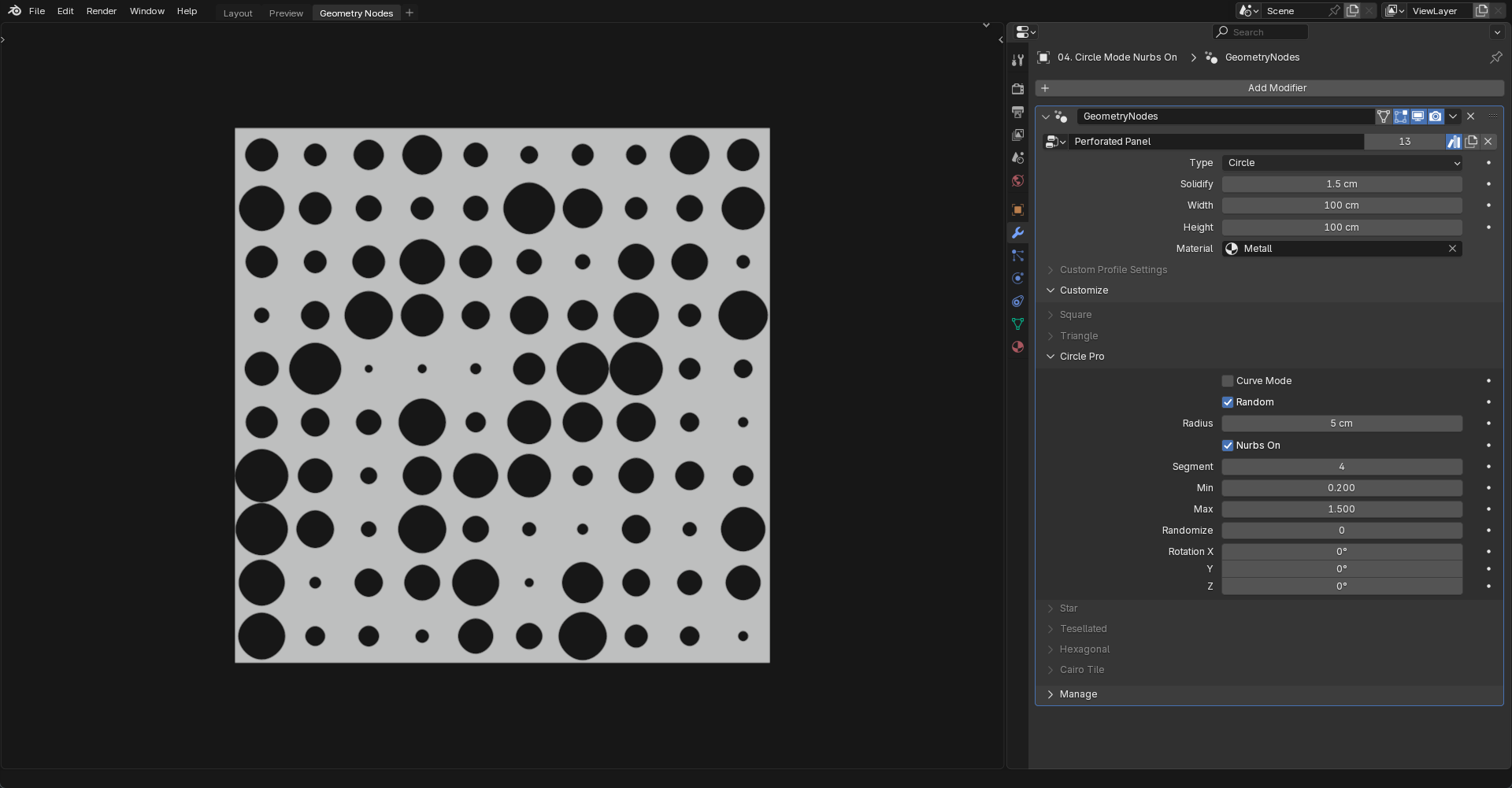 Perforated Panel | BlenderKit
