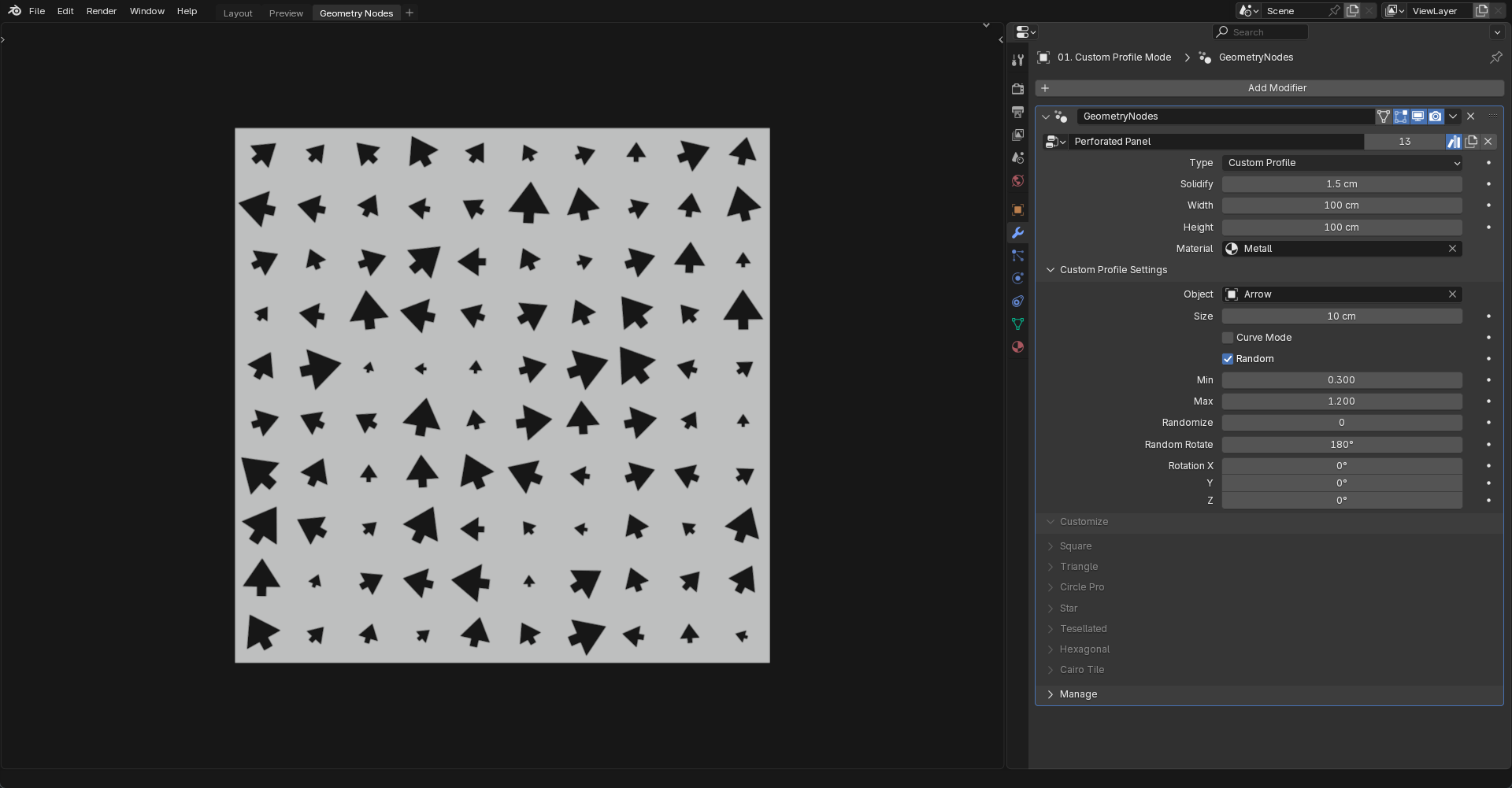 Perforated Panel | BlenderKit