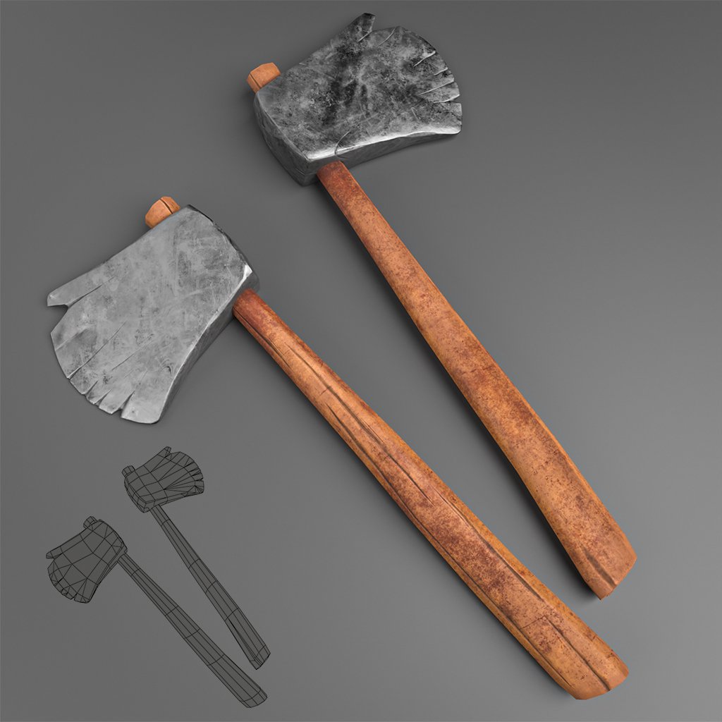 Stylized Axe | Historical Weapons models | BlenderKit