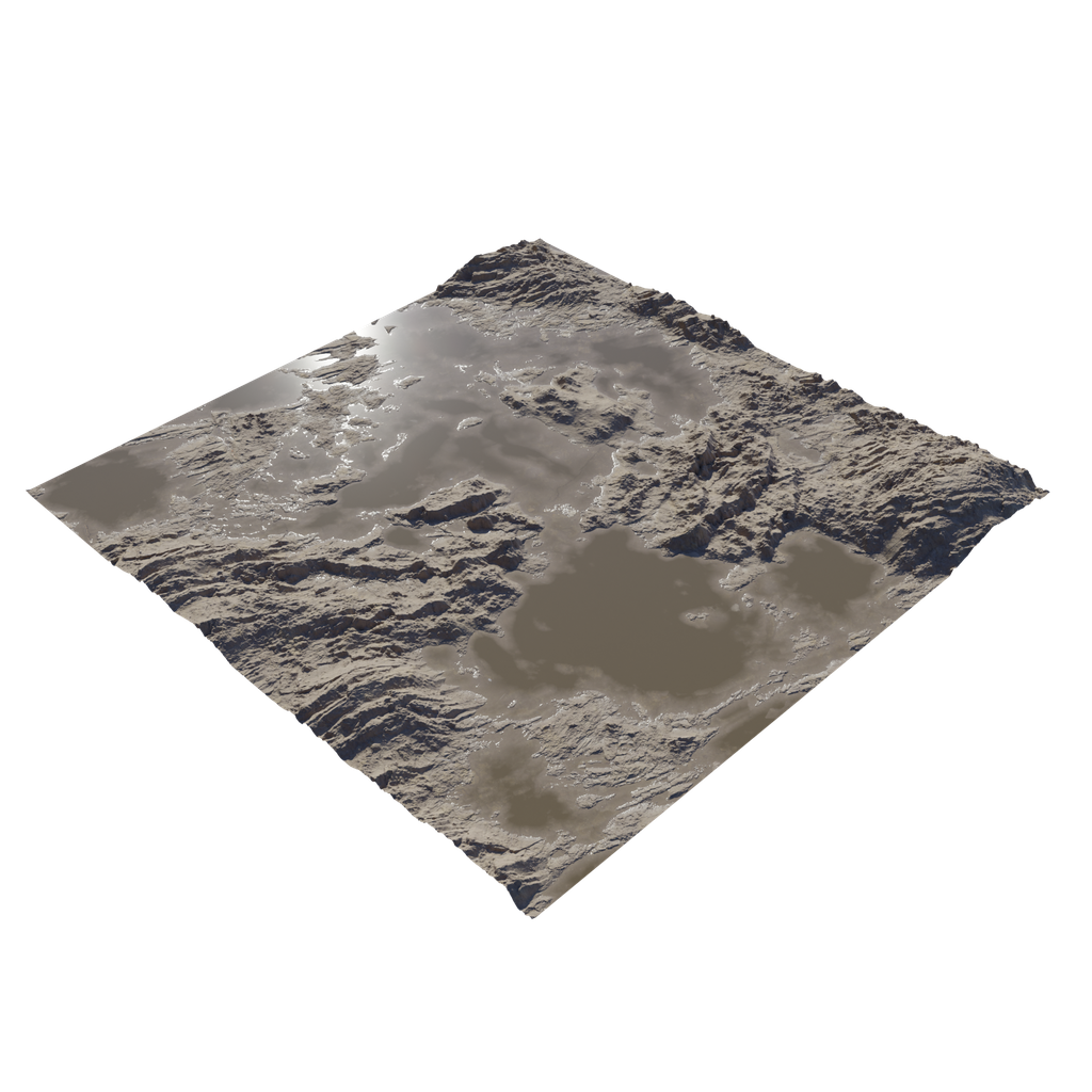 Muddy land with water | Terrains models | BlenderKit
