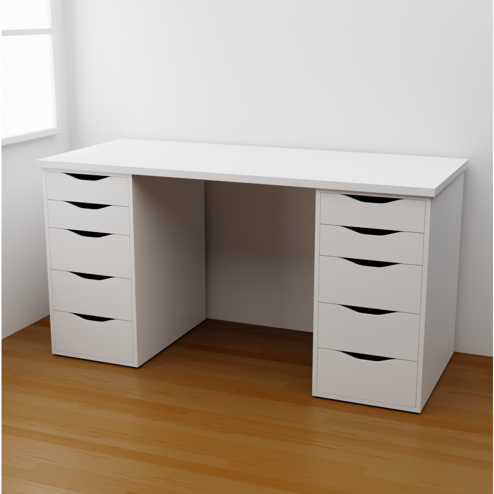 Ikea Desk With two Drawer | FREE Tables models | BlenderKit