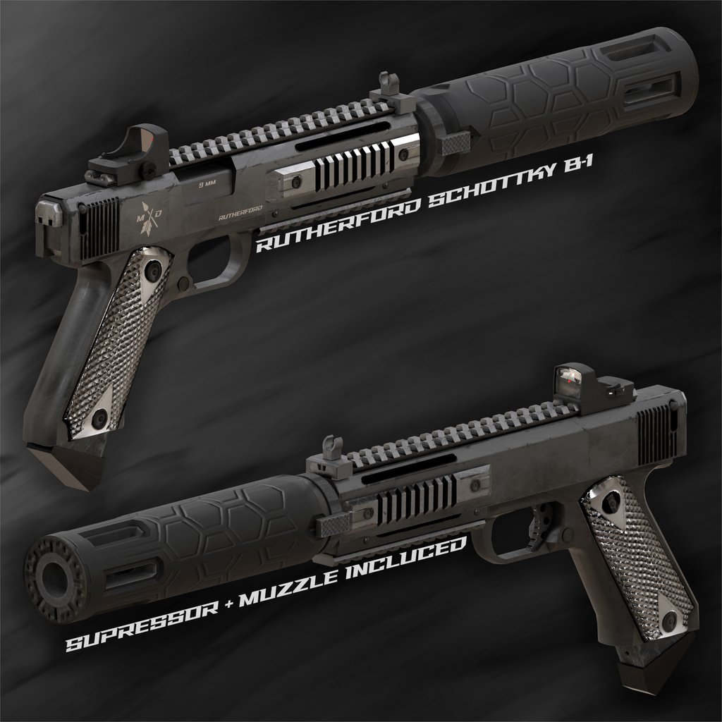 Rutherford Schottky B-1 | Modern Weapons models | BlenderKit