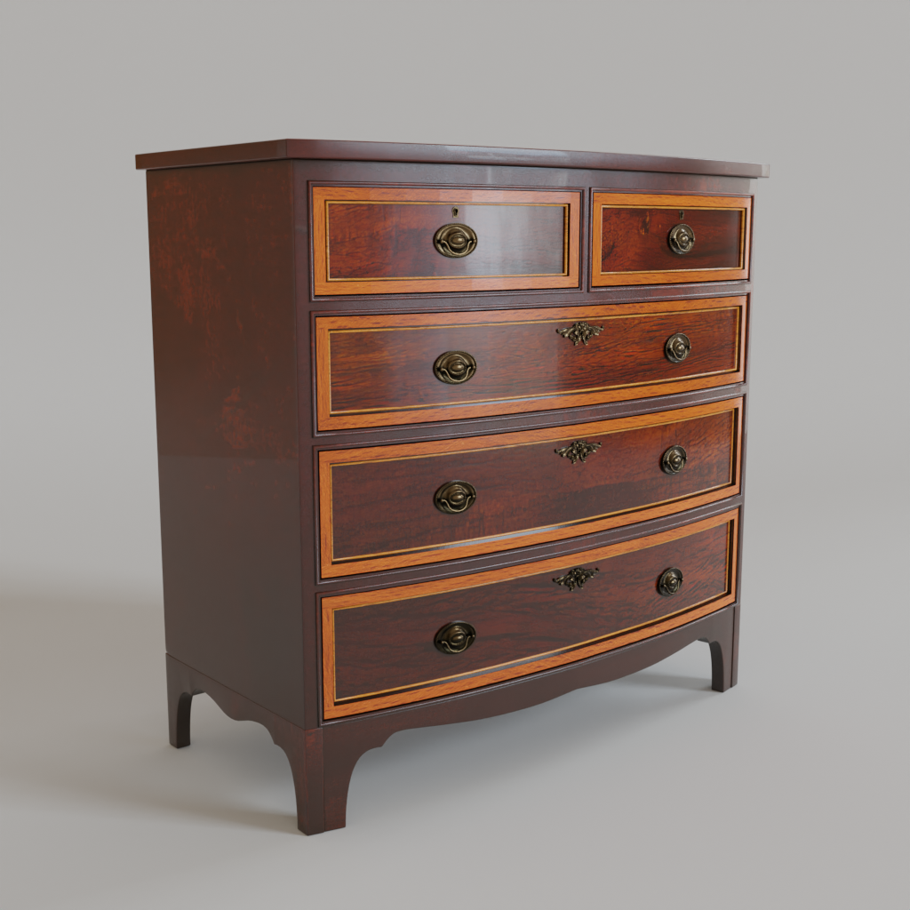 Antique Chest of Drawers | models | BlenderKit