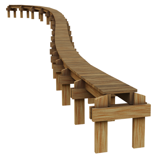 Wooden Pathway [Geometry Nodes] | Exterior Elements models | BlenderKit