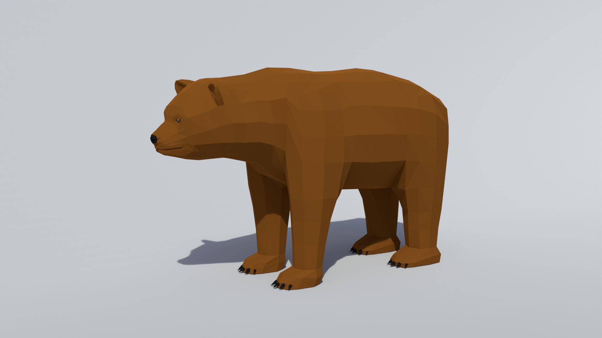 Low Poly Bear | FREE Mammals models | BlenderKit