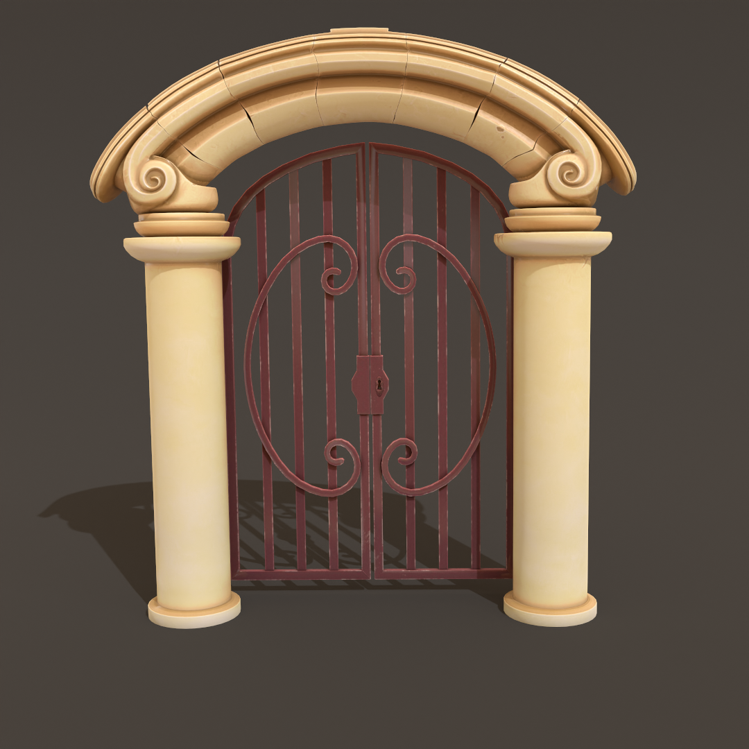 Stylized Pillar game | FREE 3D Door models | BlenderKit