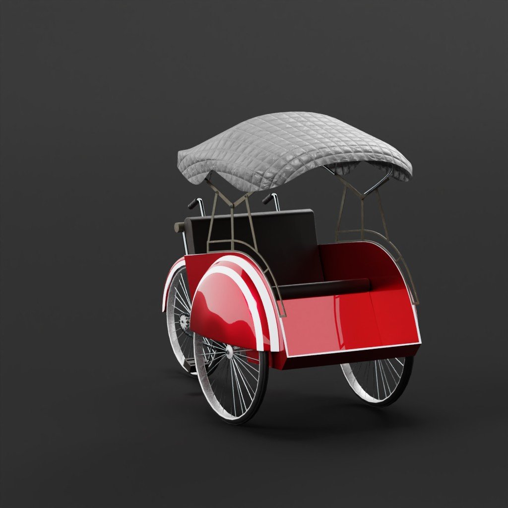 BlenderKit | Download the Pedicab model
