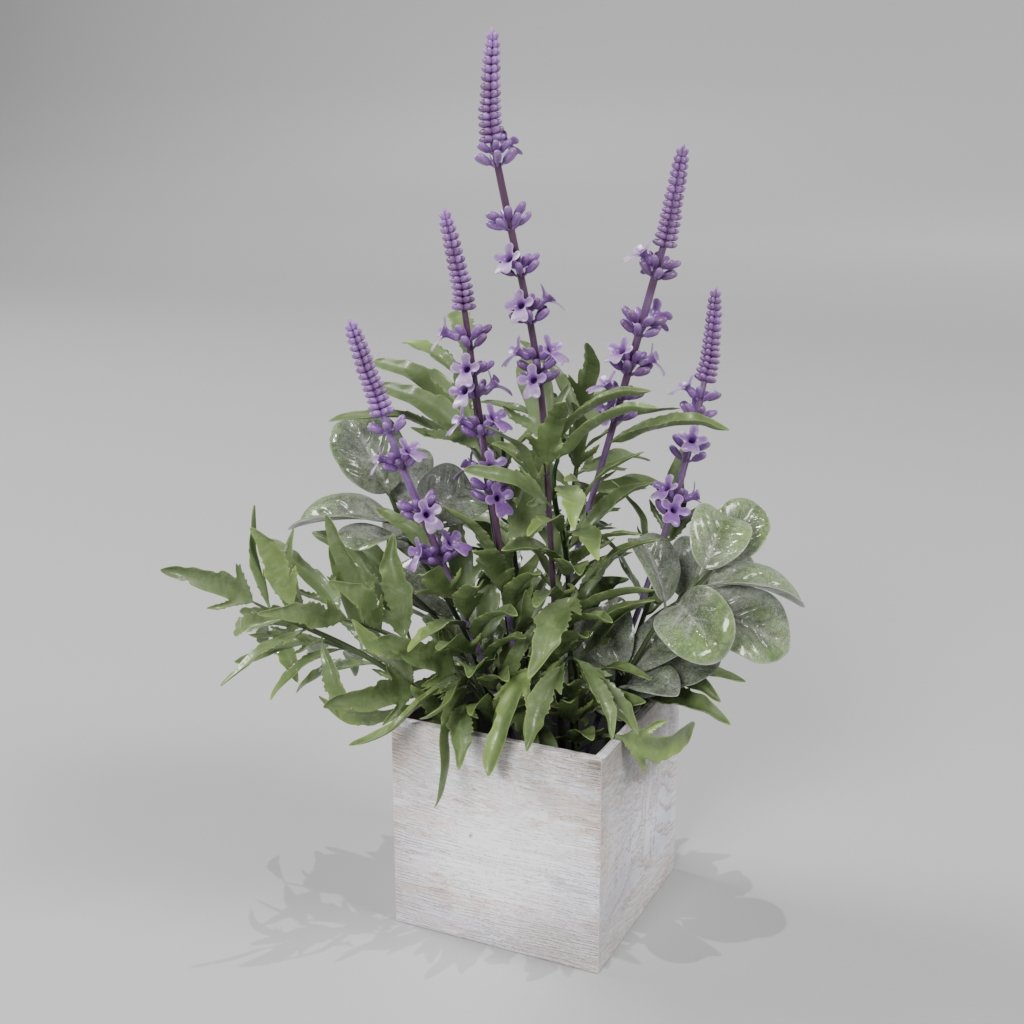 Lavender pot | Indoor Plants models | BlenderKit