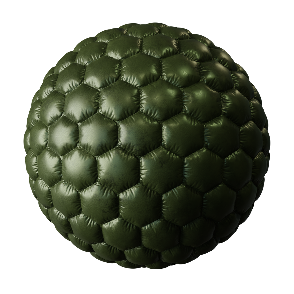 Green Down Puffer Jacket - 01 | FREE fabric materials | BlenderKit