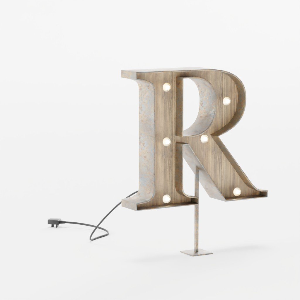 Vintage Marquee Carnival Light R | Floor Lamps models | BlenderKit