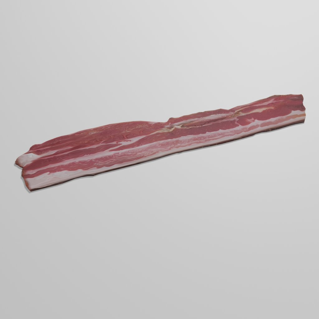 Slice of Bacon | Food models | BlenderKit