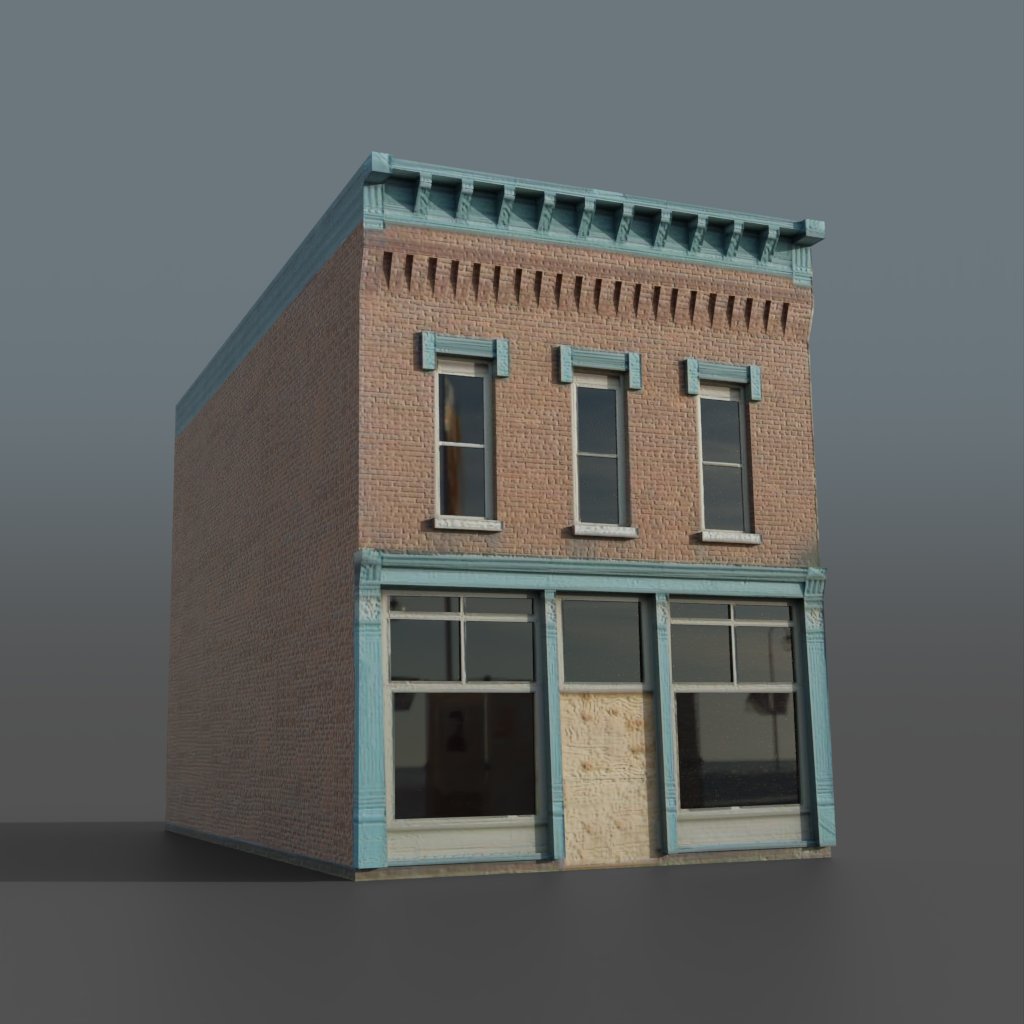 BG Buildings - Two Story Storefront | Commercial Buildings models ...