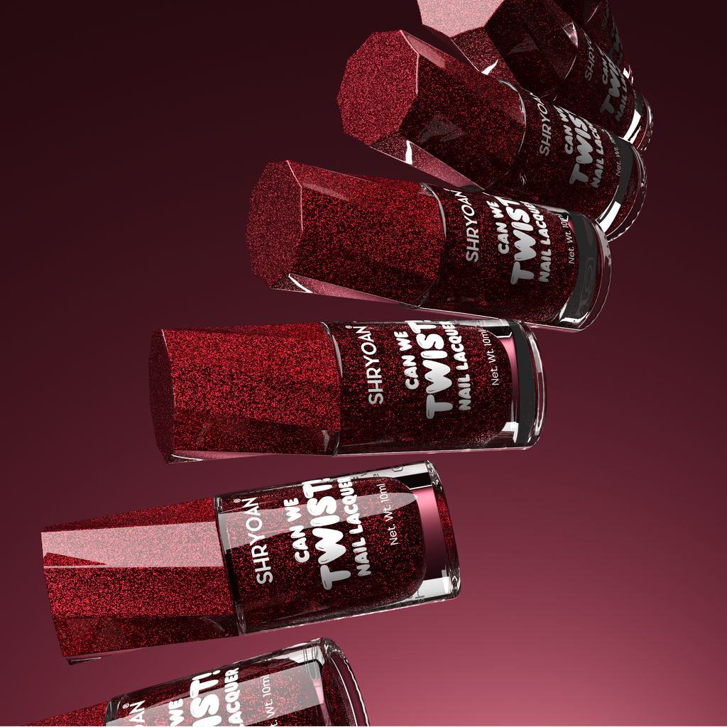 Glittery Nail enamel rotating array | Mockup scenes | BlenderKit