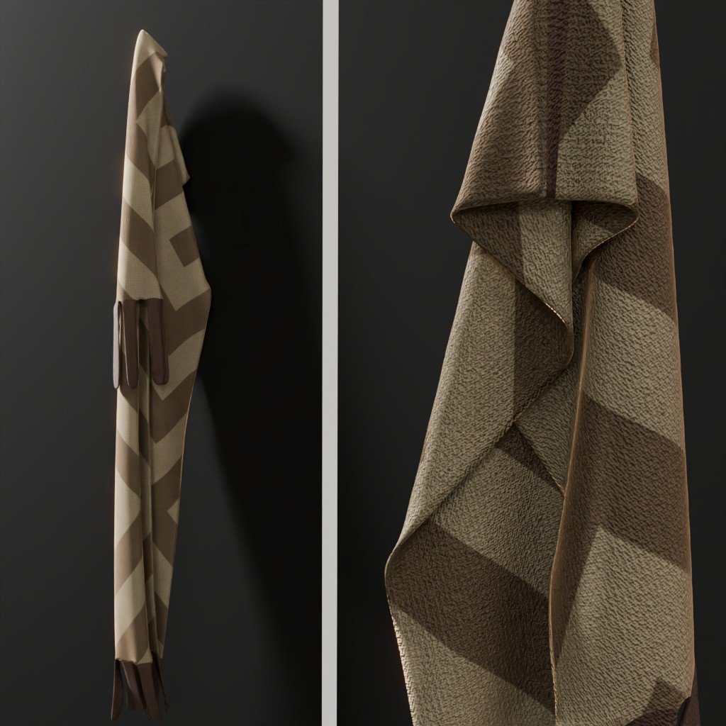 Hanging scarf | FREE Fabrics models | BlenderKit