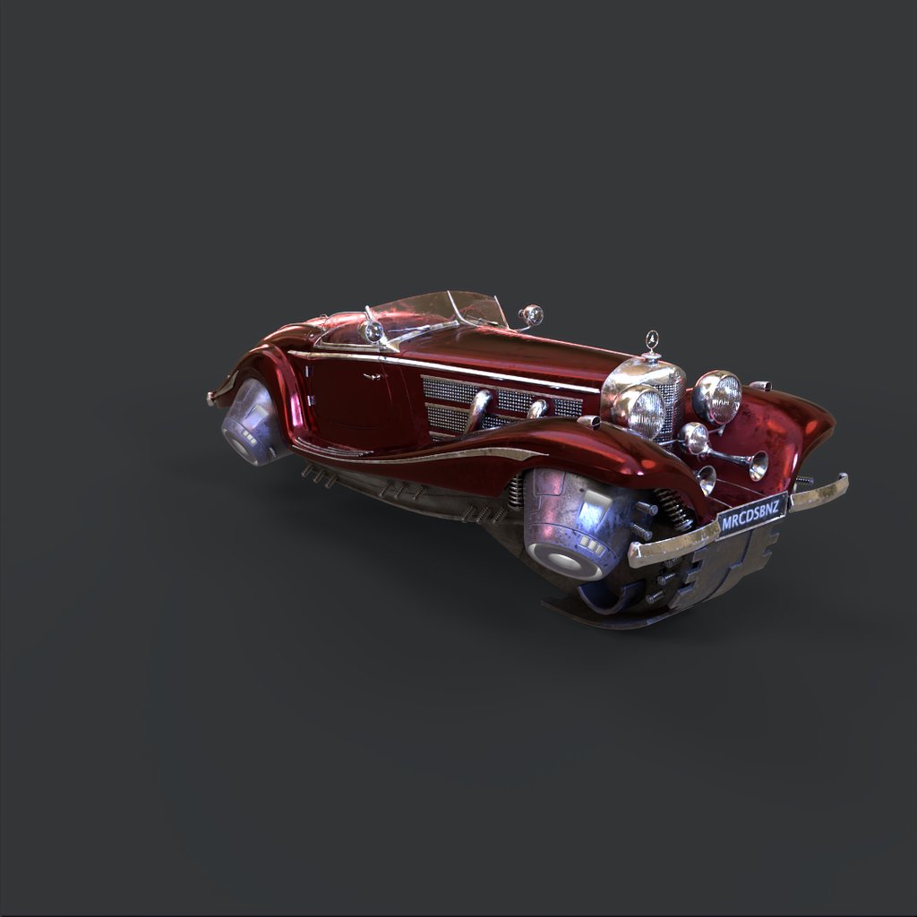 Futuristic Flying Car | Sci-Fi Cars models | BlenderKit