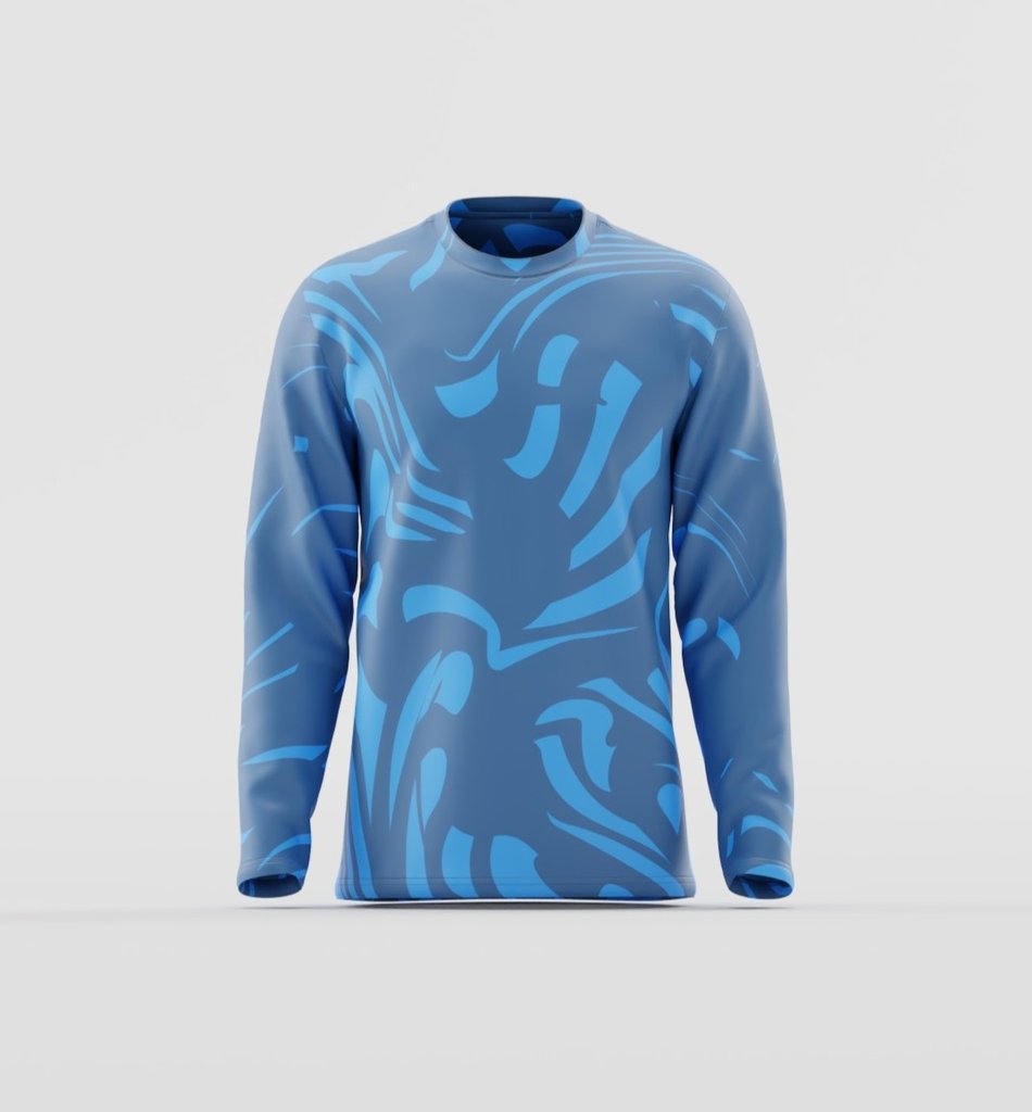Men’s Abstract Wave Long Sleeve | Man Clothing models | BlenderKit