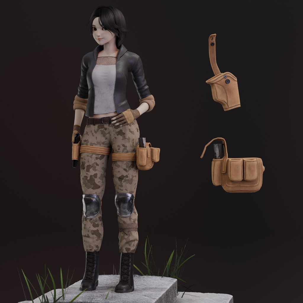 Survivor Female Character | Women models | BlenderKit