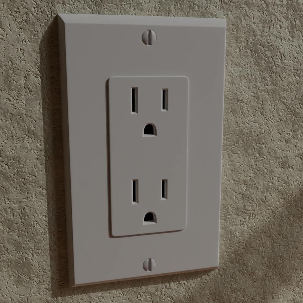 15V Decora Outlet Duplex US | FREE Wall Light models | BlenderKit