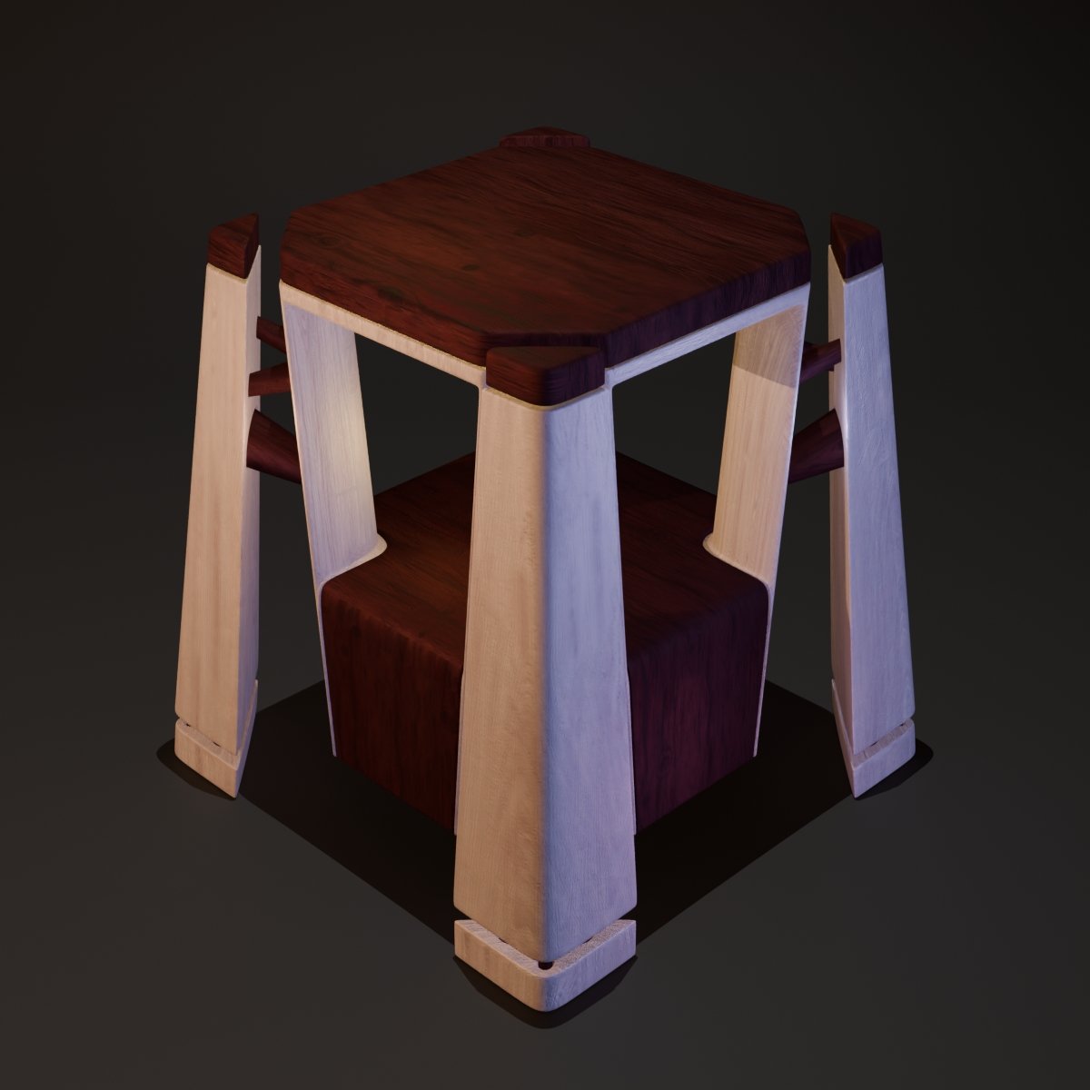 Fractured cuboid coffee table | Tables models | BlenderKit