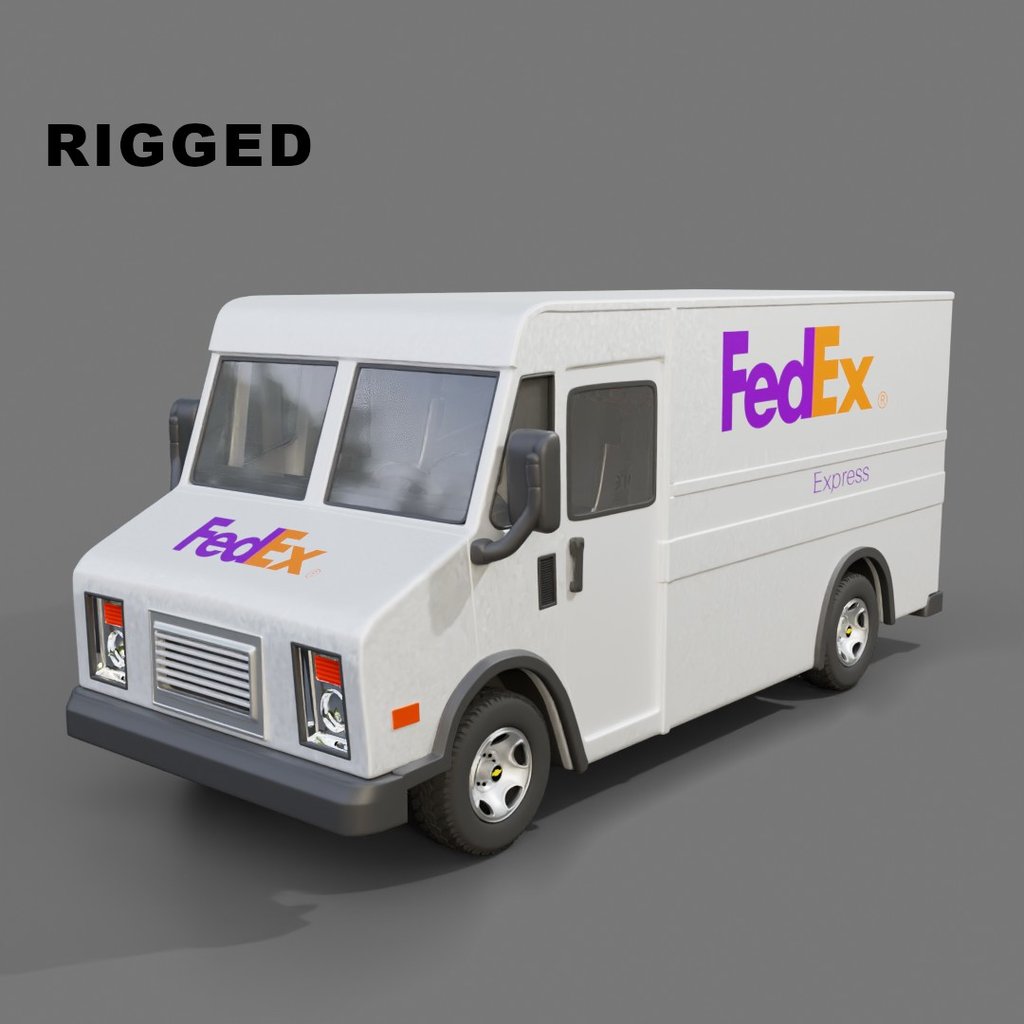 Fedex Delivery Truck | Trucks models | BlenderKit
