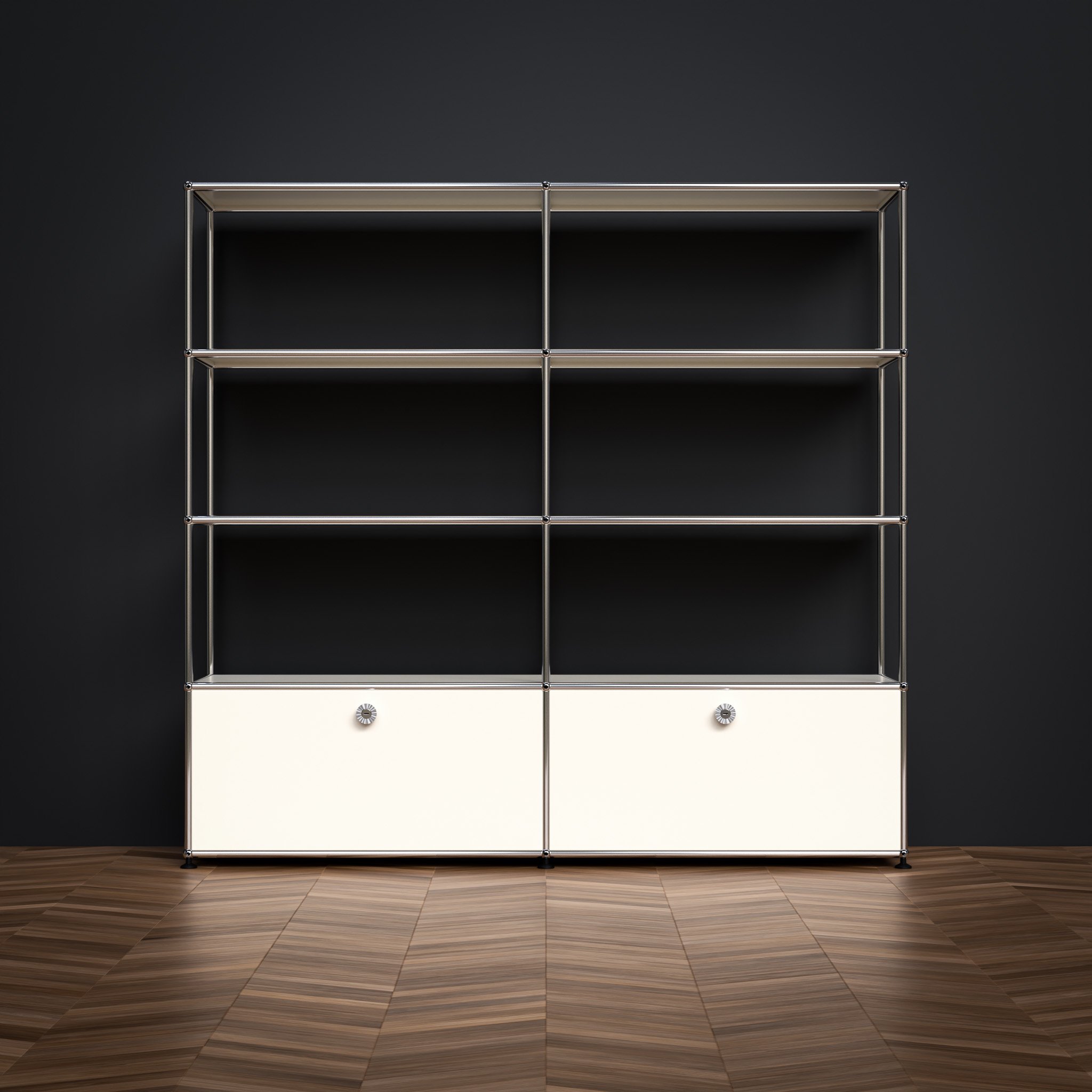 USM Haller - 2x4 - Shelf with Base | Shelves models | BlenderKit