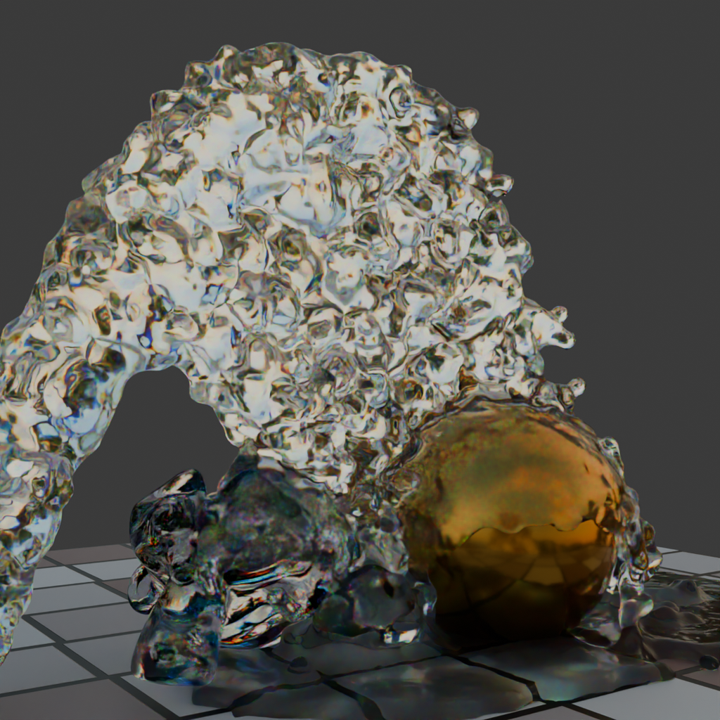 Jet of liquid simulation (GN) | Simulations models | BlenderKit