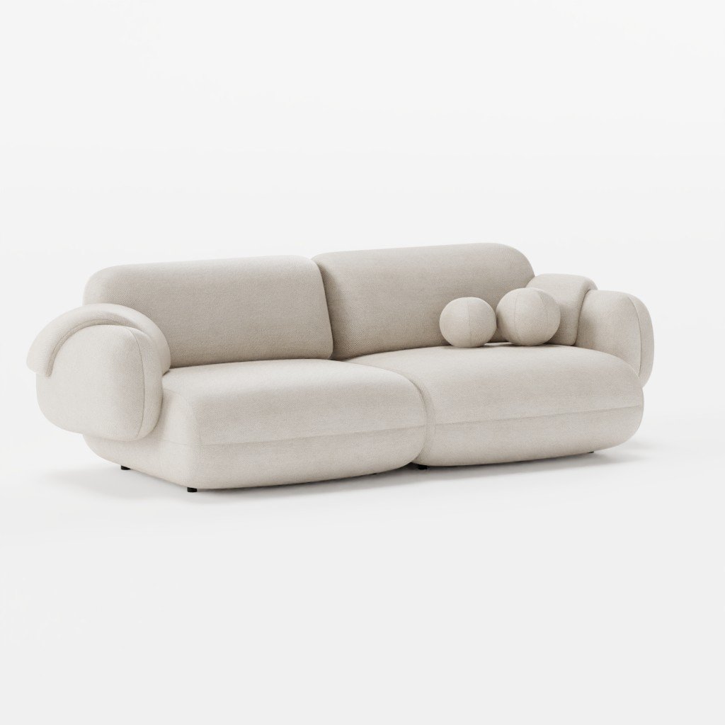 White round couch | Sofas models | BlenderKit