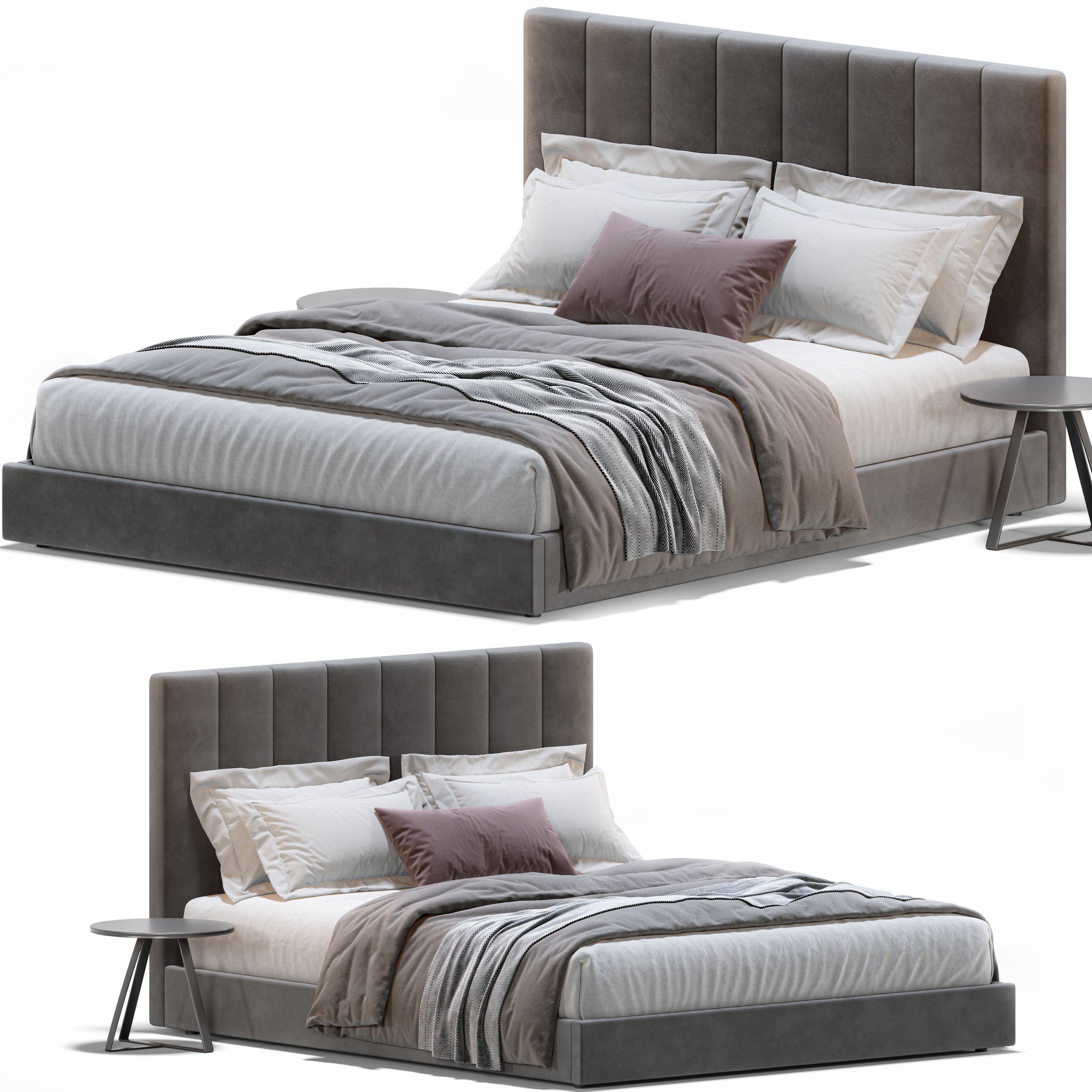 Bed West Elm Emmett Low Profile | Beds models | BlenderKit