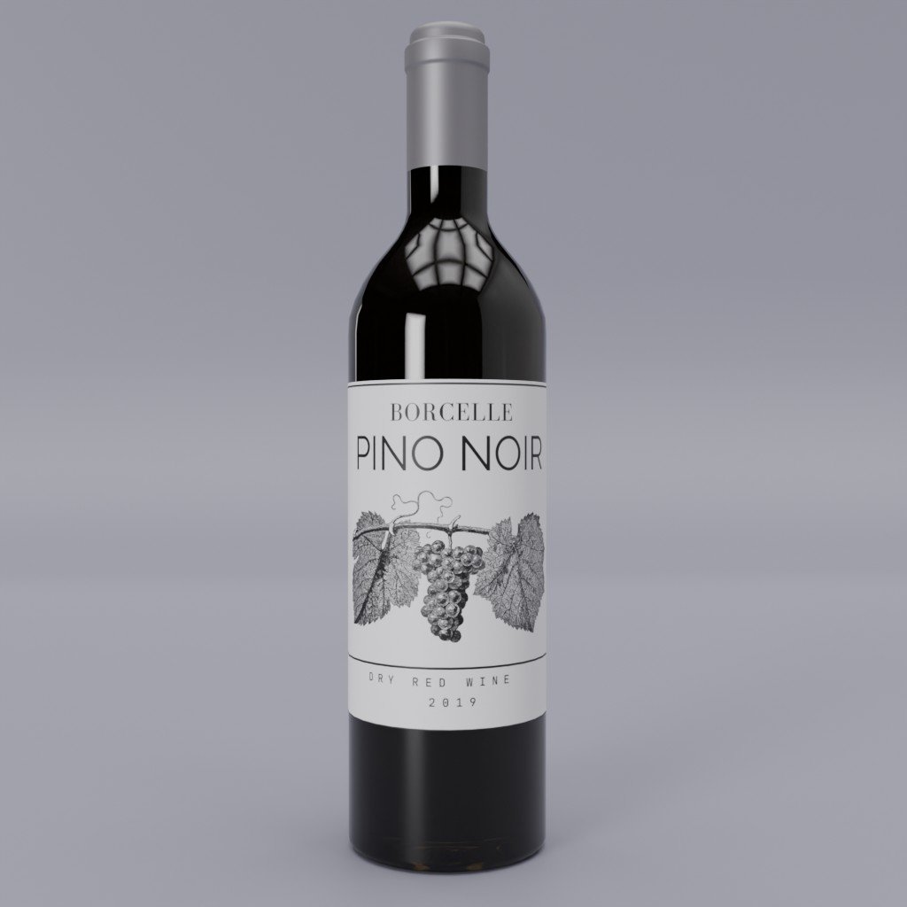 Wine Bottle | Beverages models | BlenderKit