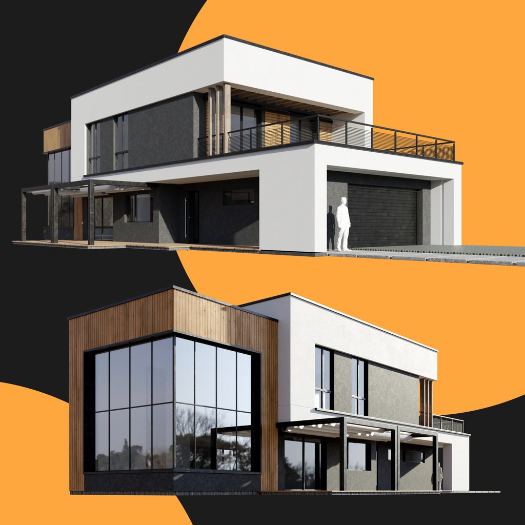 Modern House | Private Buildings models | BlenderKit