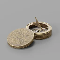 Old copper compass | Military models | BlenderKit