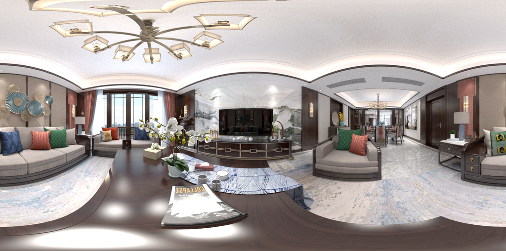 Living room | FREE Interiors HDRis | BlenderKit