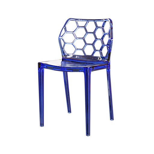 Blue acrylic chair | FREE Sitting Chairs models | BlenderKit