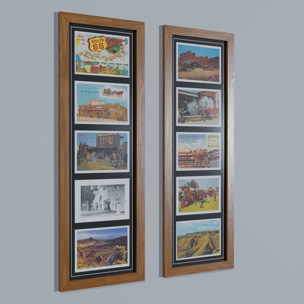 Framed Postcards | FREE Decorative Pictures models | BlenderKit