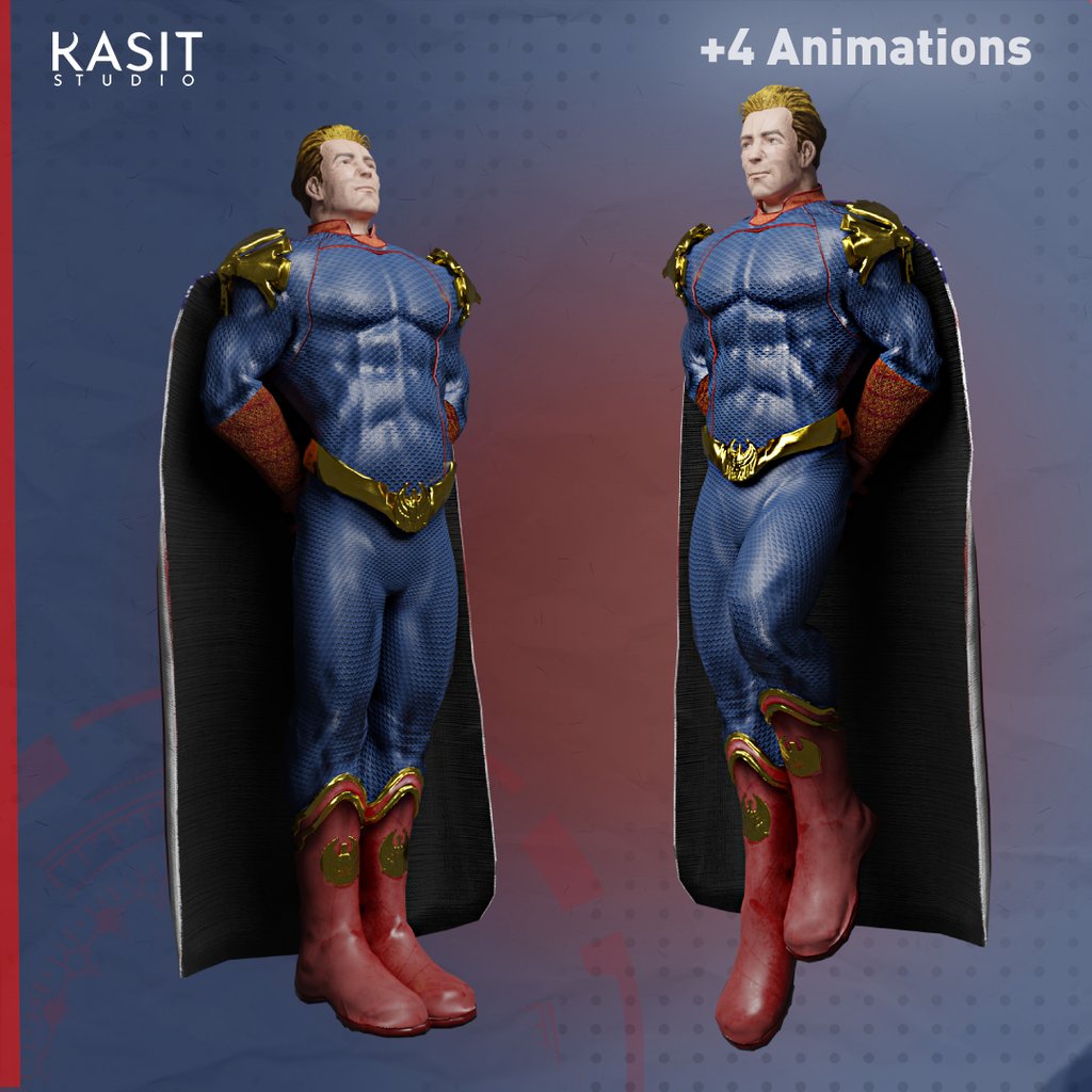Homelander Animated | Fantasy Hero / Heroines models | BlenderKit