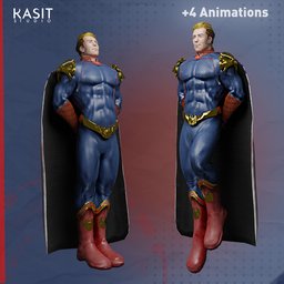 Homelander Animated | Fantasy Hero / Heroines models | BlenderKit