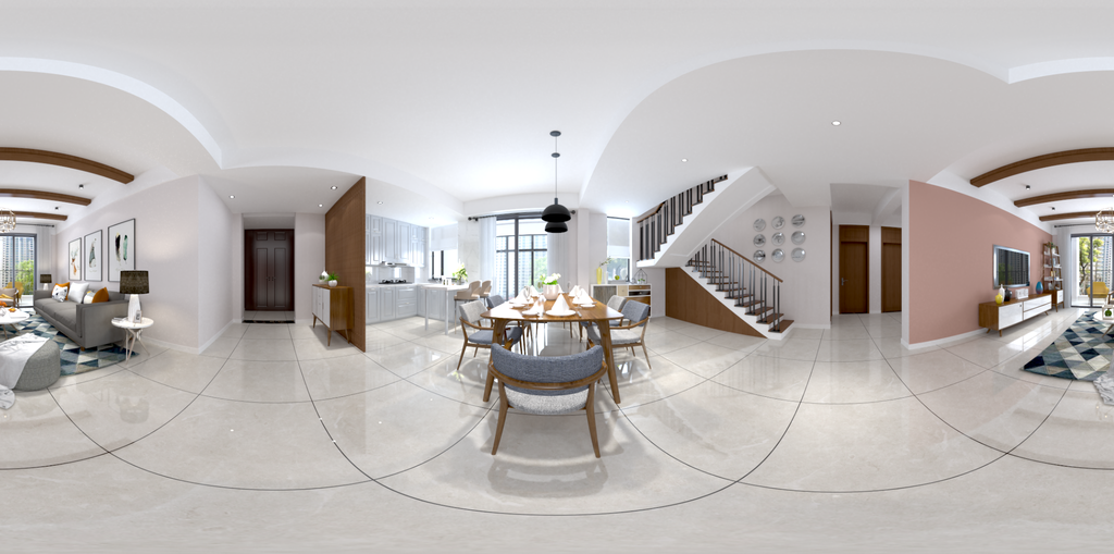 Dining room | FREE Interiors HDRis | BlenderKit