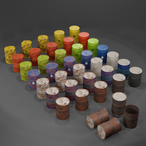 Metall Barrel Asset any types | FREE Containers models | BlenderKit