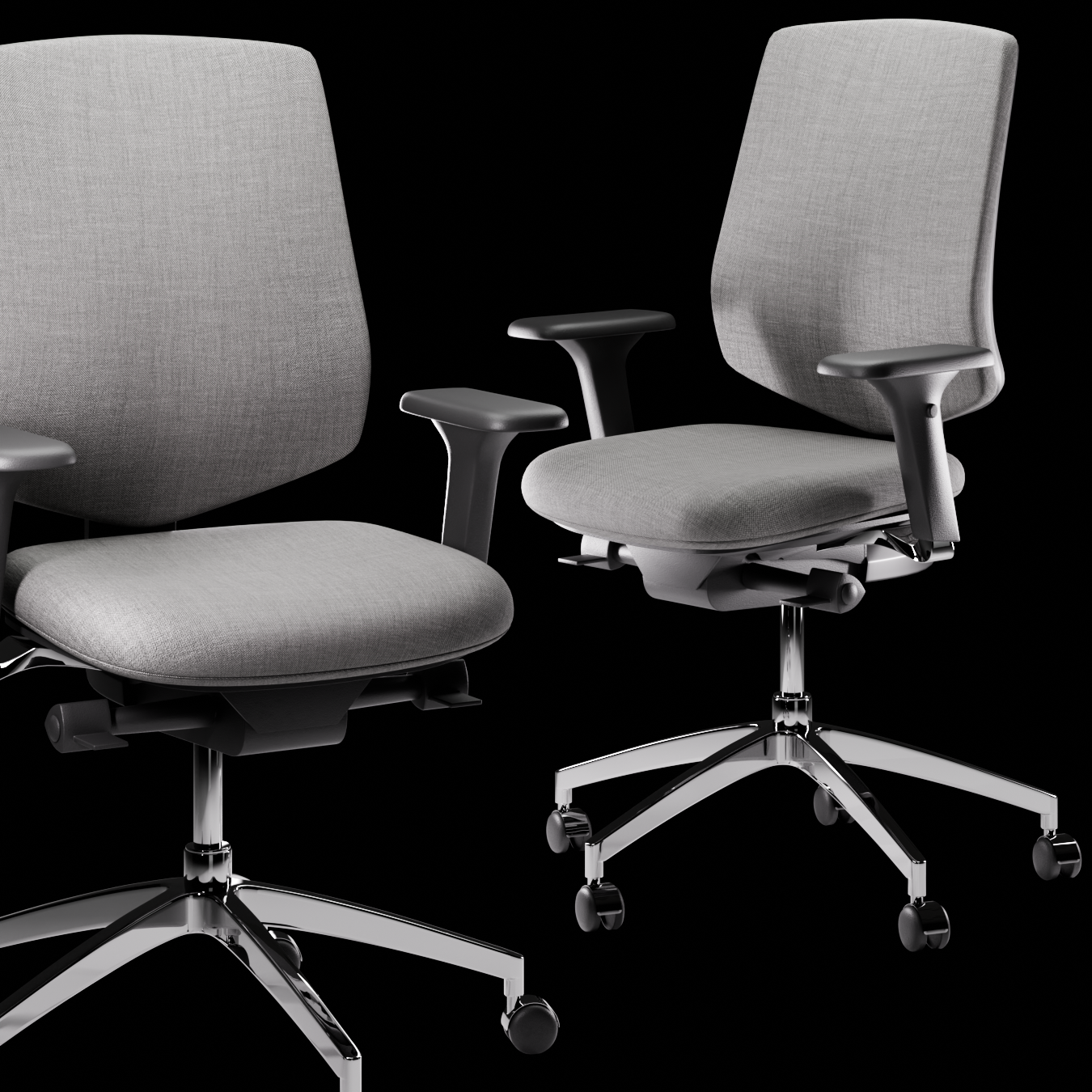 Active Office Chair with Casters | FREE Desk Chairs models | BlenderKit