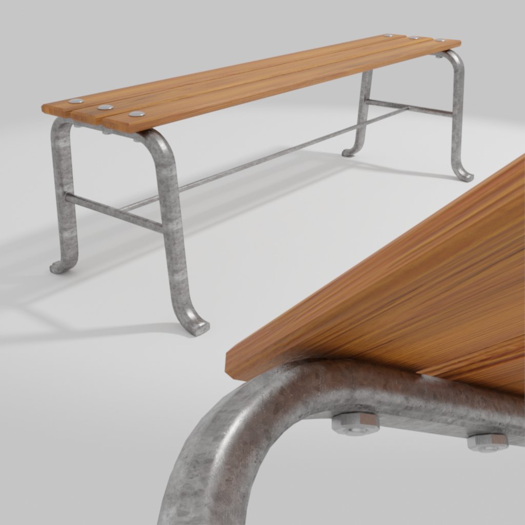 Classic Bench | Benches models | BlenderKit