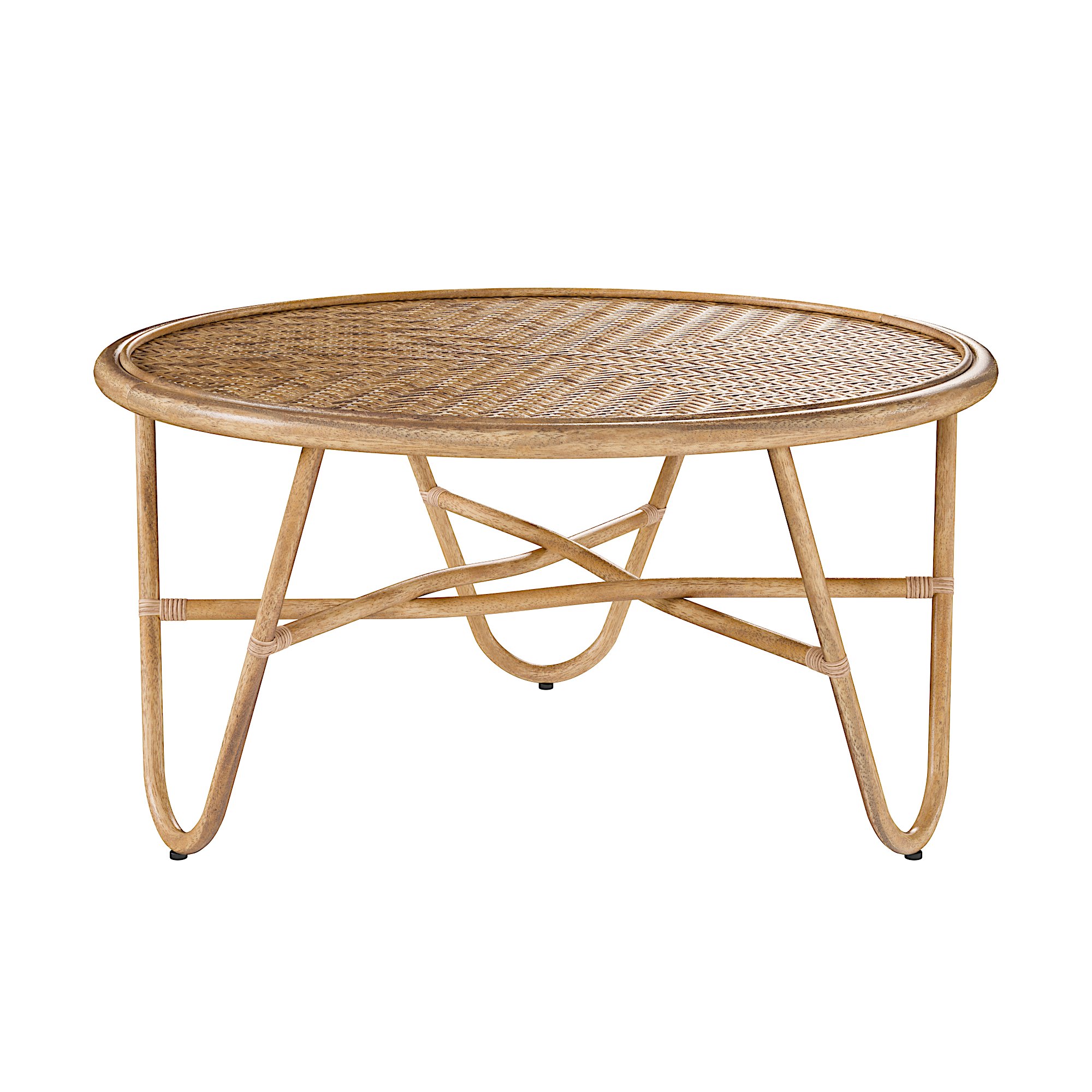 Rattan Coffee Table | Tikamoon Lina | Tables models | BlenderKit